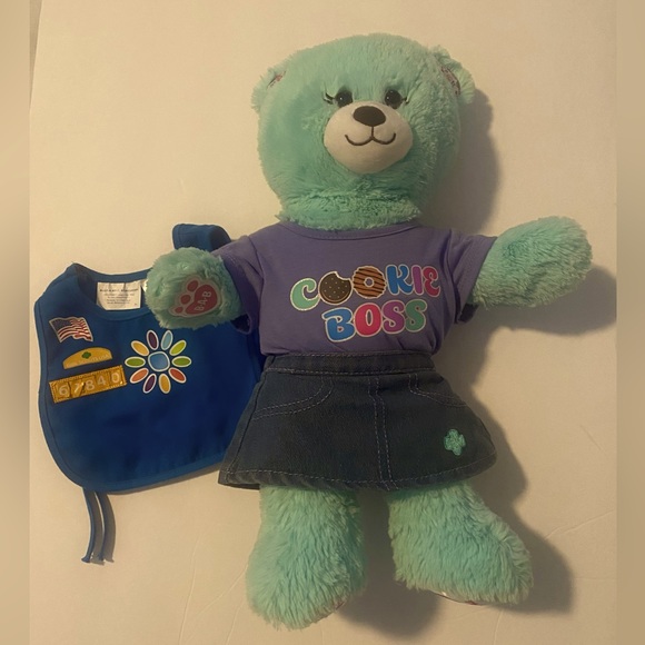 Build-A-Bear | Toys | Build A Bear Girl Scout Thin Mint Teddy Bear ...